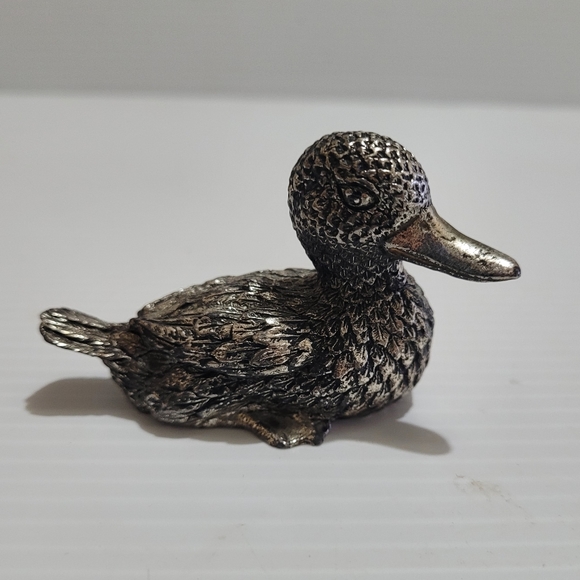 Accents | Vintage Pewter Duck Sculpture Paperweight Decor Figurine 2 ...